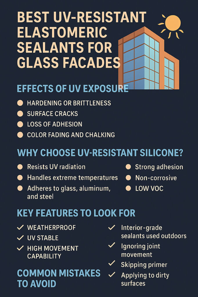 UV Resistant Elastomeric Sealants for Glass Facades: Full Guide